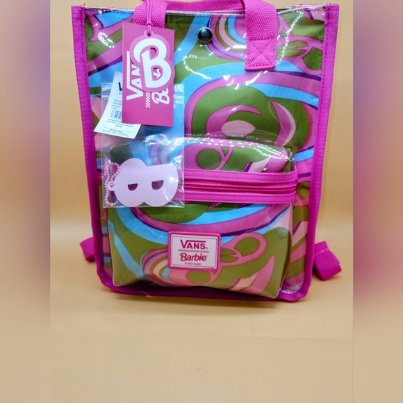 Barbie | Bags | Barbie X Vans Clear Pink Swirl Mini Backpack Adjustable ...